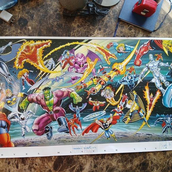 Marvel | Accents | Marvel Master Vision 991 Poster Signed By T Austin D ...
